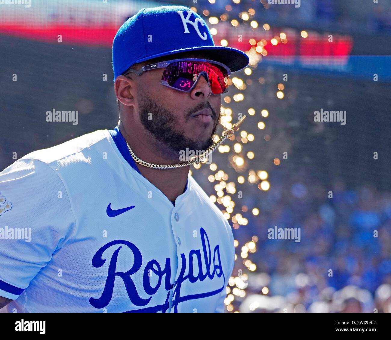 MAR 28, 2024: Kansas City Royals right fielder Nelson Velazquez (17)on ...
