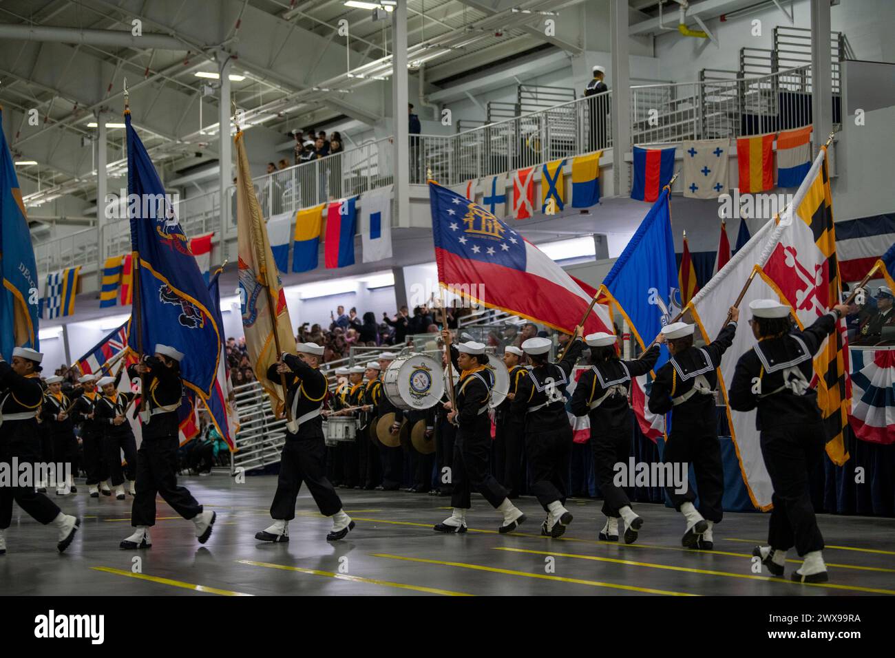 Great Lakes, Illinois, USA. 28th Mar, 2024. Members of the recruit ...