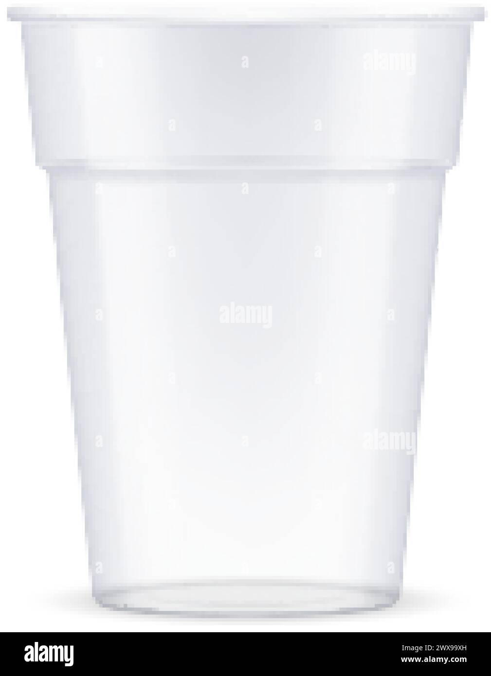 Plastic Cup For Single Use. Disposable Container Mockup for Drinks ...