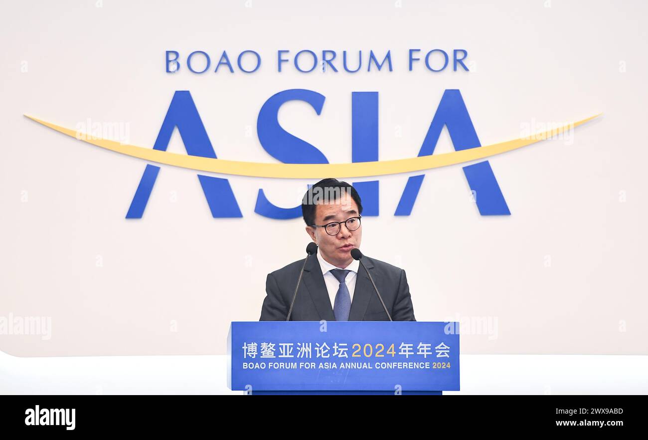 Boao, China's Hainan Province. 28th Mar, 2024. Wang Sheng, president of ...