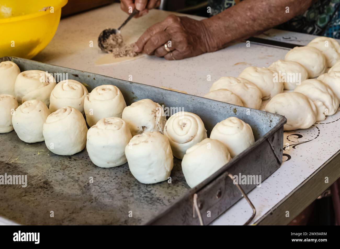Making Sugar Buns Stock Photo - Alamy