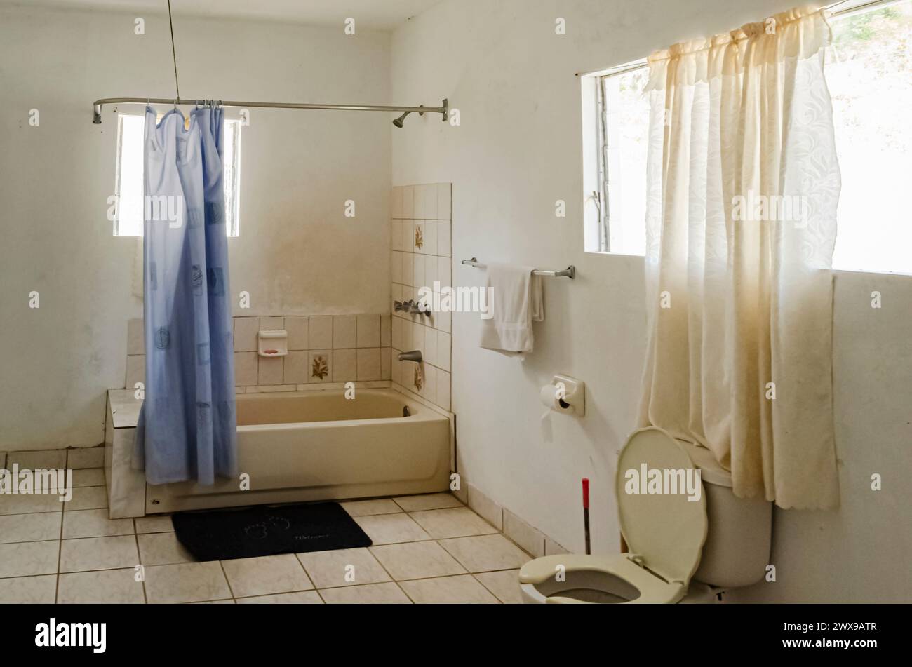 Inside A white Bathroom Stock Photo - Alamy