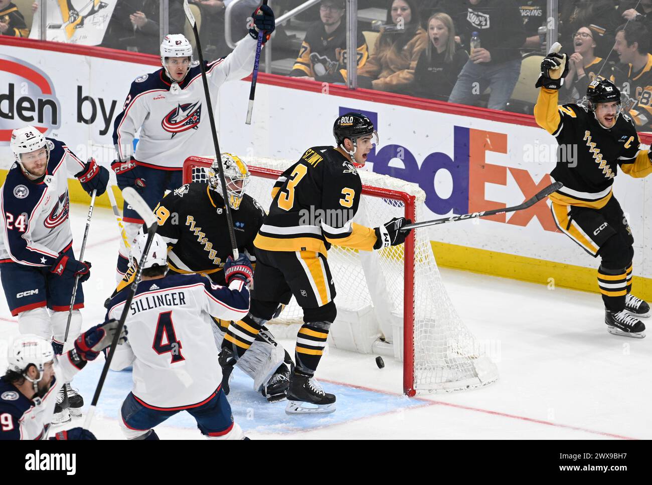 Pittsburgh, United States. 28th Mar, 2024. Pittsburgh Penguins center ...