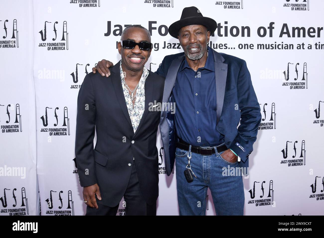 New York, USA. 28th Mar, 2024. (L-R) Steve Jordan and Ts Monk attend ...