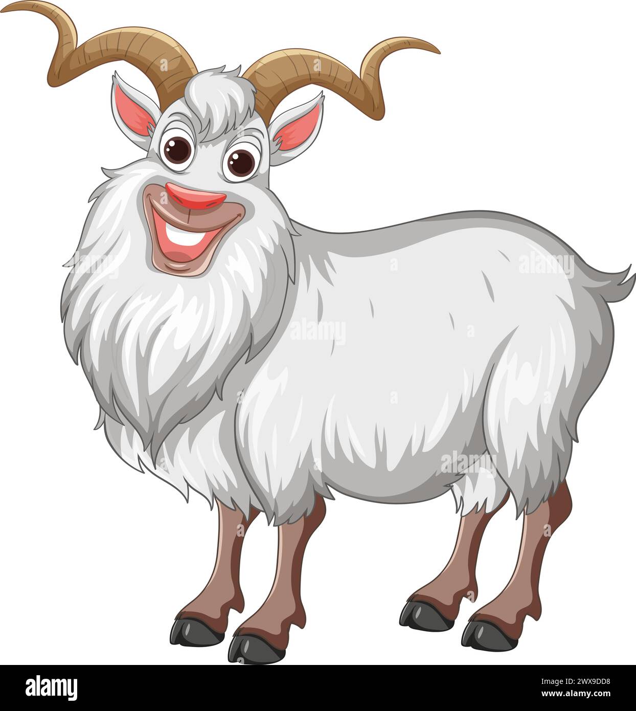 A happy, smiling goat in vector style Stock Vector Image & Art - Alamy