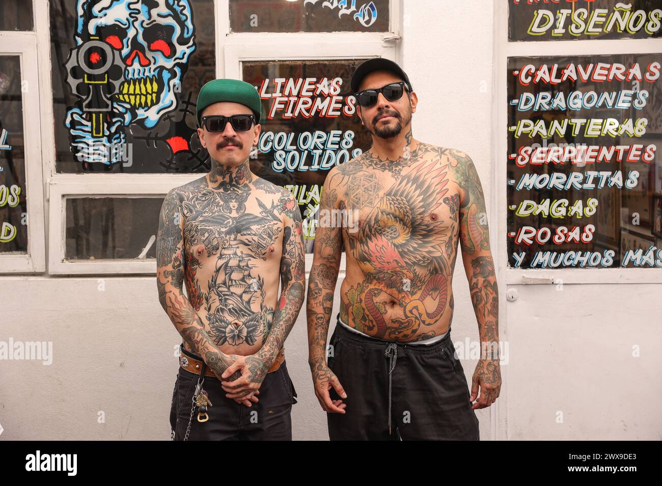 Mexico City, Mexico. 28th Mar, 2024. Tattoo artists, Israel Ortega ...
