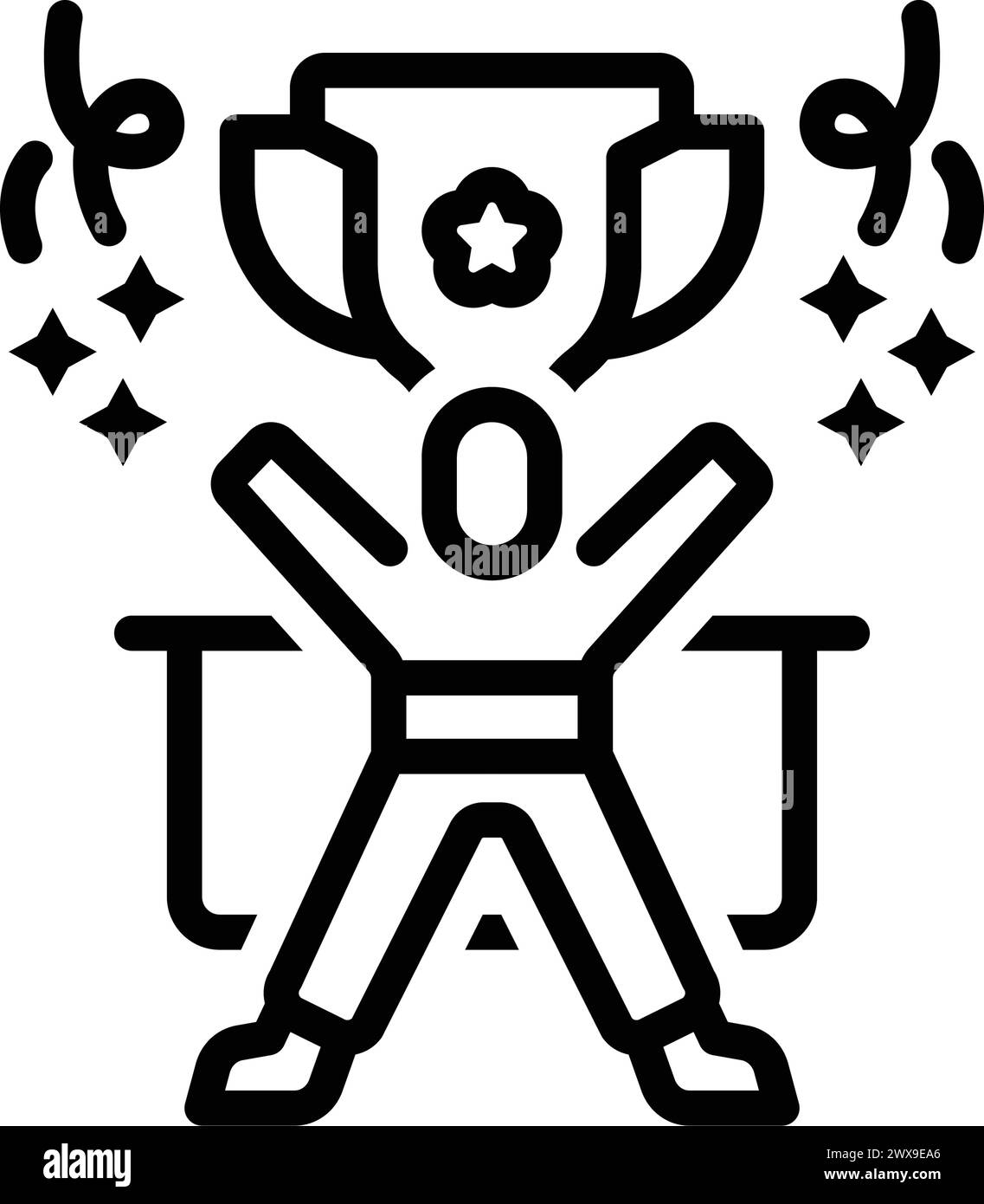 Icon for winner, triumphant Stock Vector Image & Art - Alamy