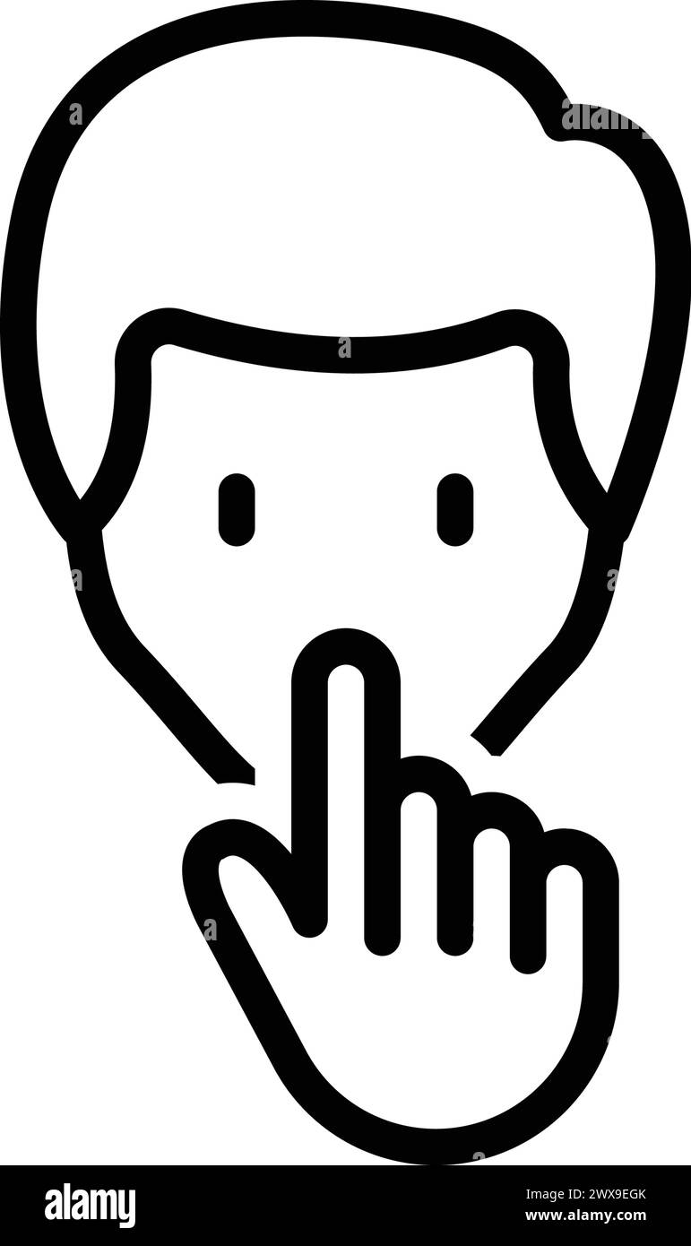 Icon for non verbal,non,verbal, gesture Stock Vector Image & Art - Alamy