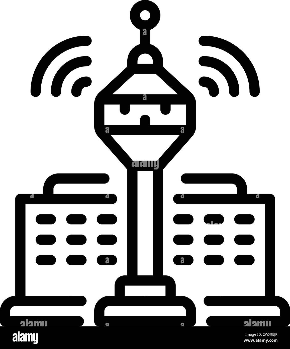 Tower control silhouette Stock Vector Images - Alamy