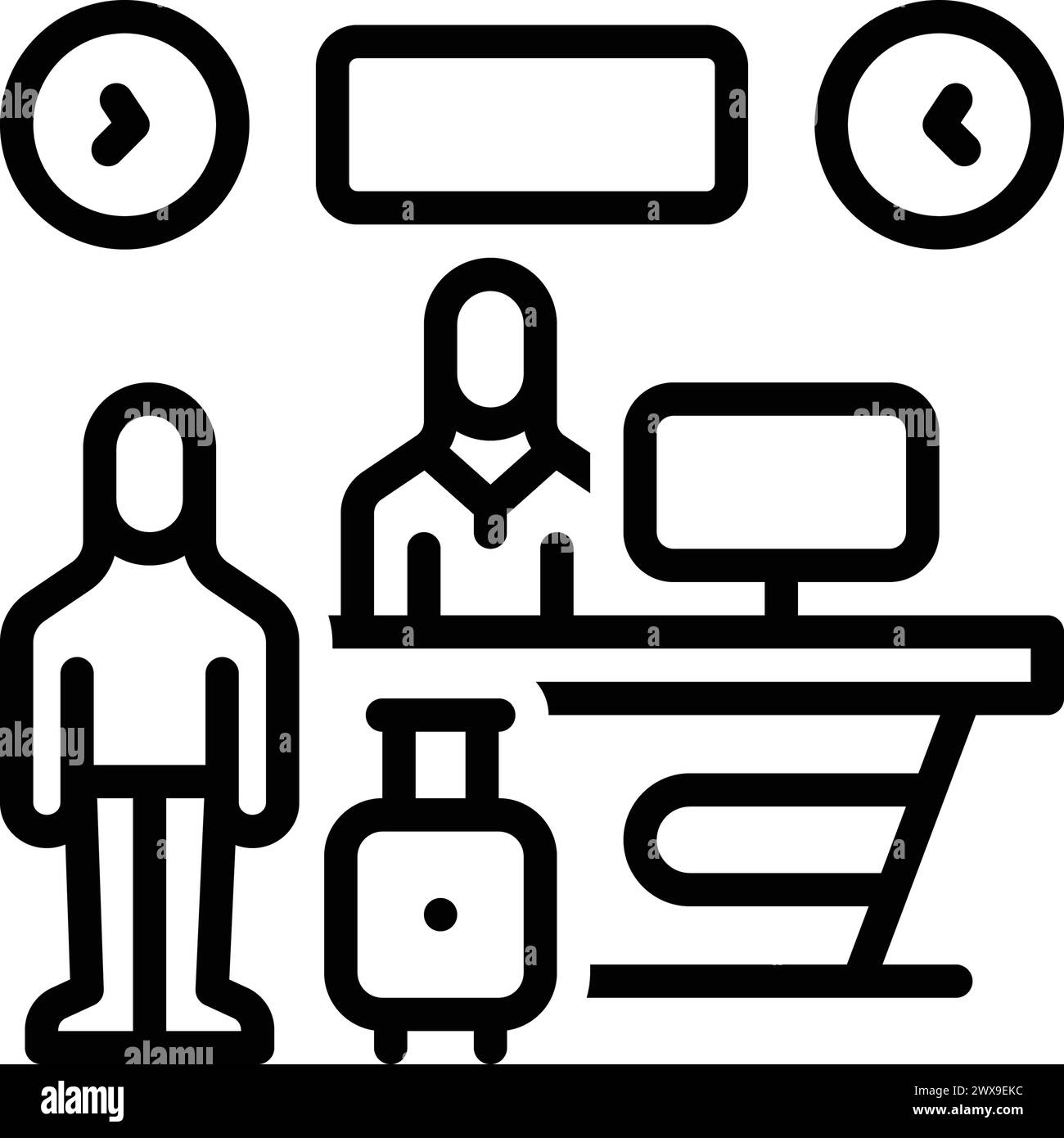 Icon for checkout, reception Stock Vector Image & Art - Alamy