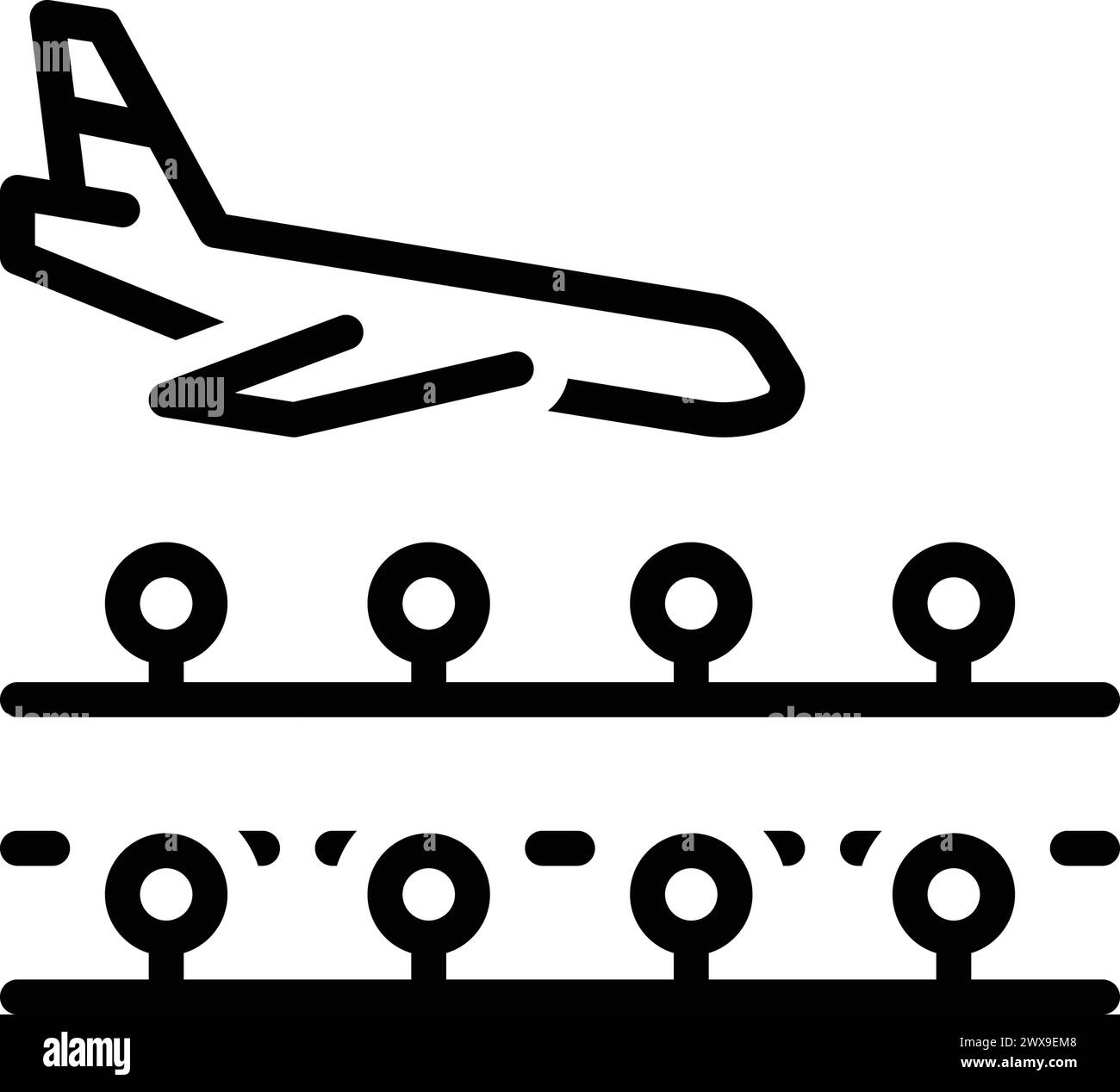 Icon for landing, plane Stock Vector Image & Art - Alamy