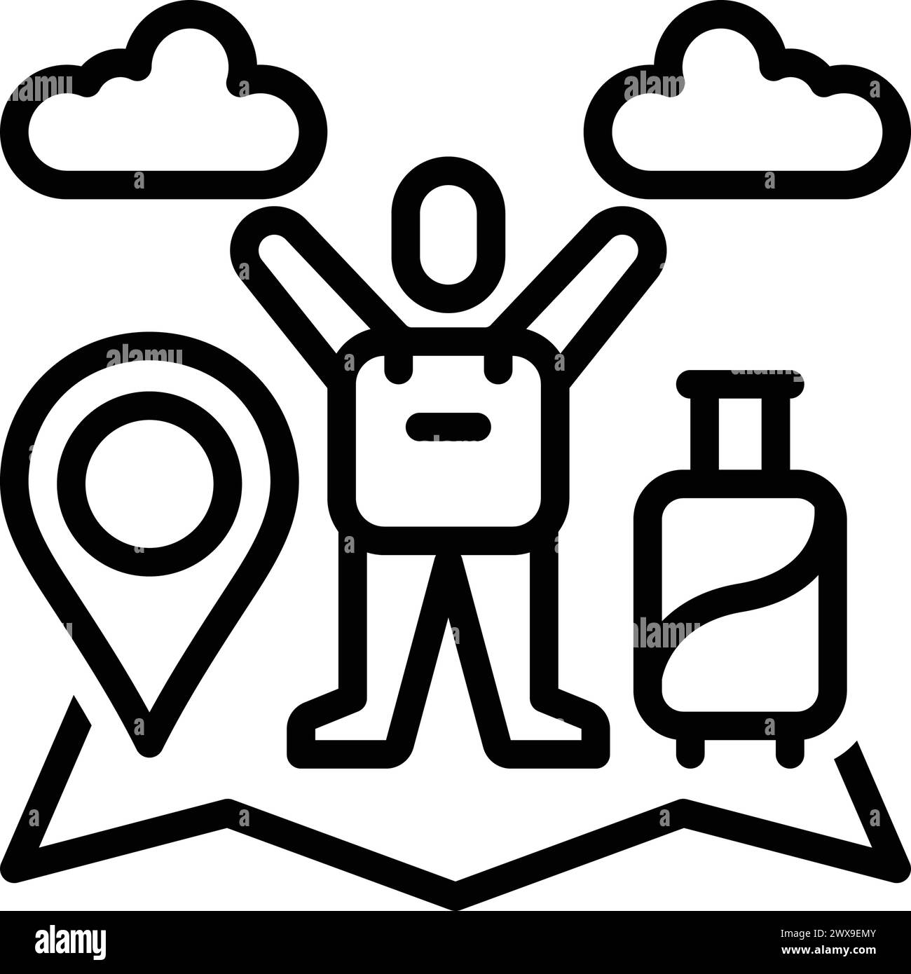 Icon for traveller, migratory Stock Vector Image & Art - Alamy