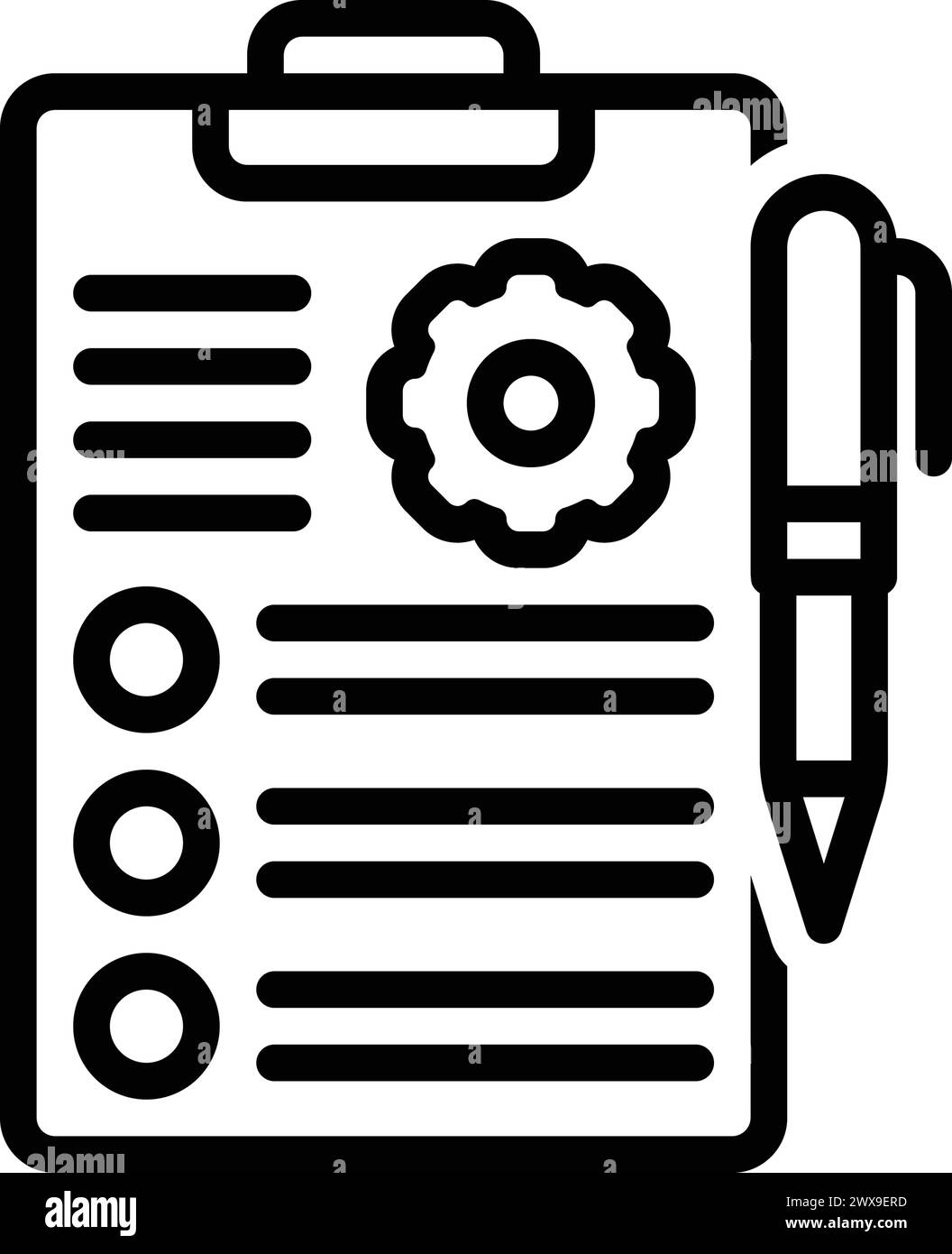 Requirements symbol Black and White Stock Photos & Images - Alamy