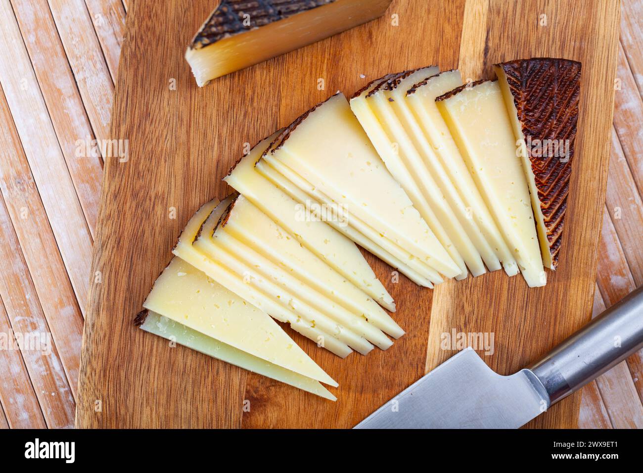 Traditional Spanish sheep cheese - with ivory color Stock Photo - Alamy