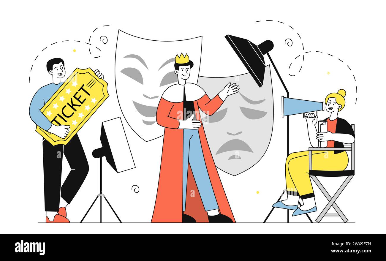 Drama theater vector simple Stock Vector Image & Art - Alamy