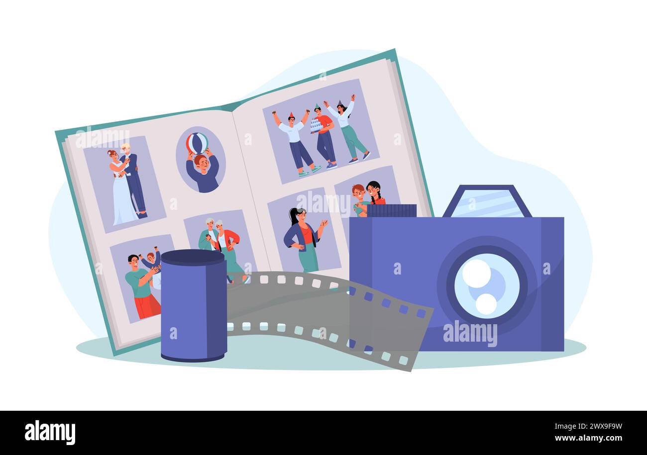 Girl photo album Stock Vector Images - Alamy