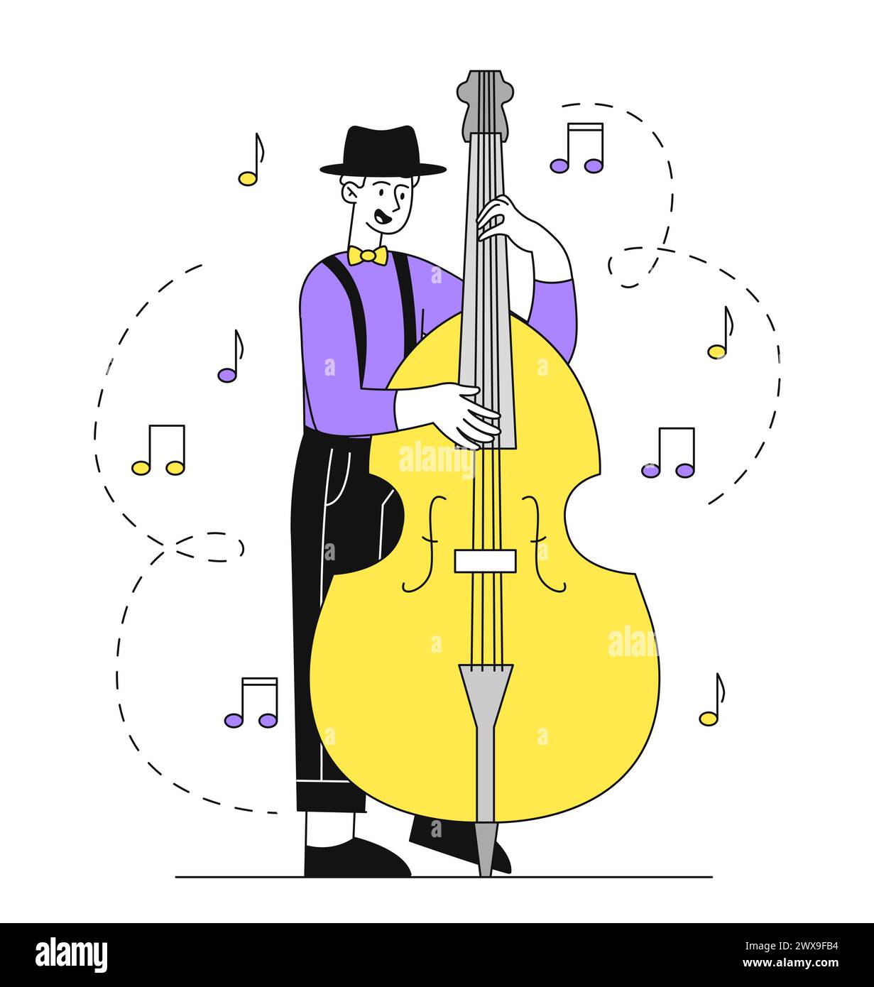 Violin player drawing Cut Out Stock Images & Pictures - Alamy