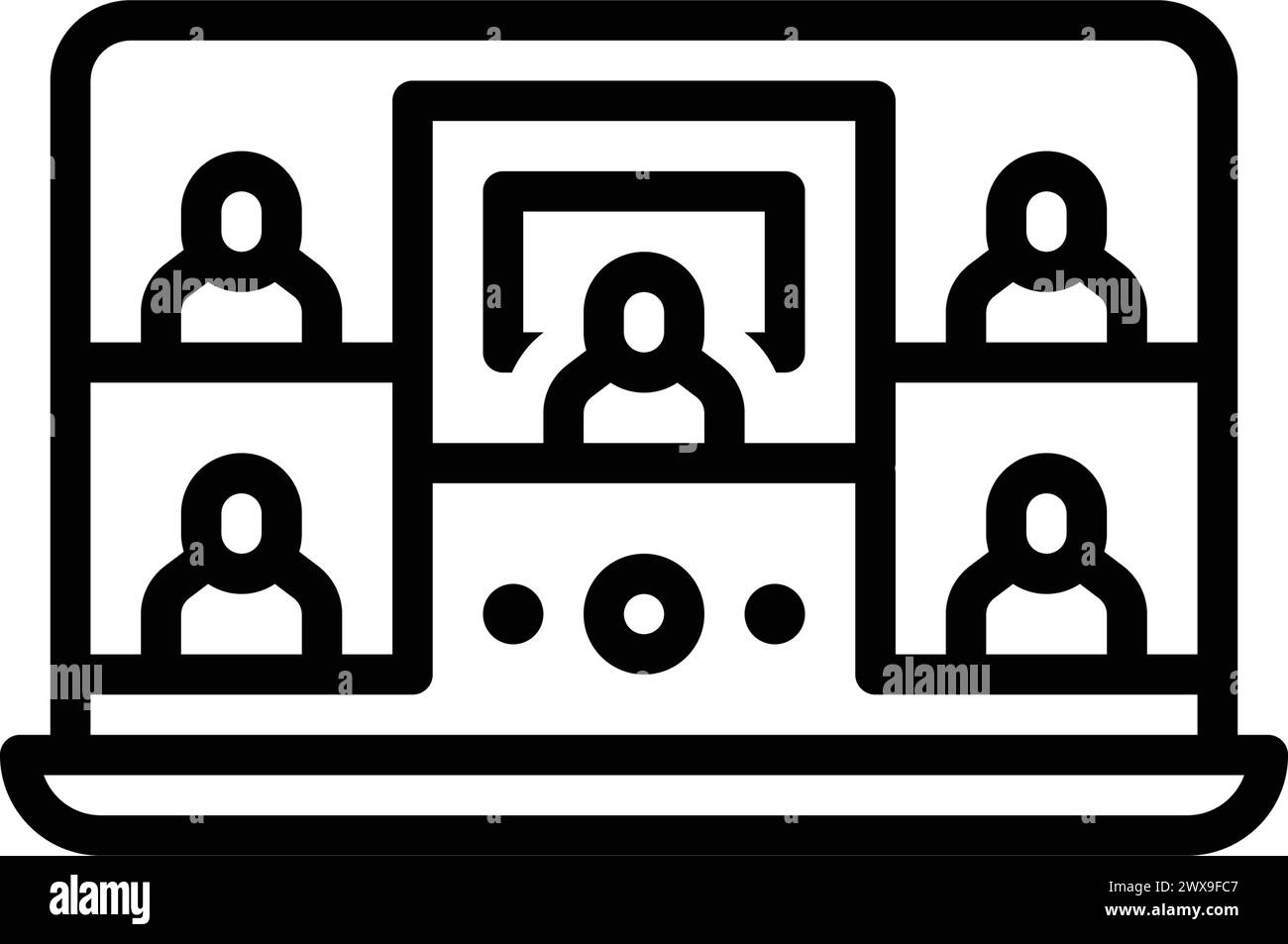 Online video class Black and White Stock Photos & Images - Alamy