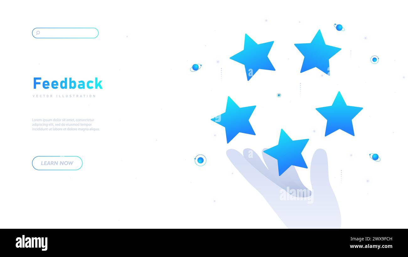 Feedback white poster vector Stock Vector Image & Art - Alamy