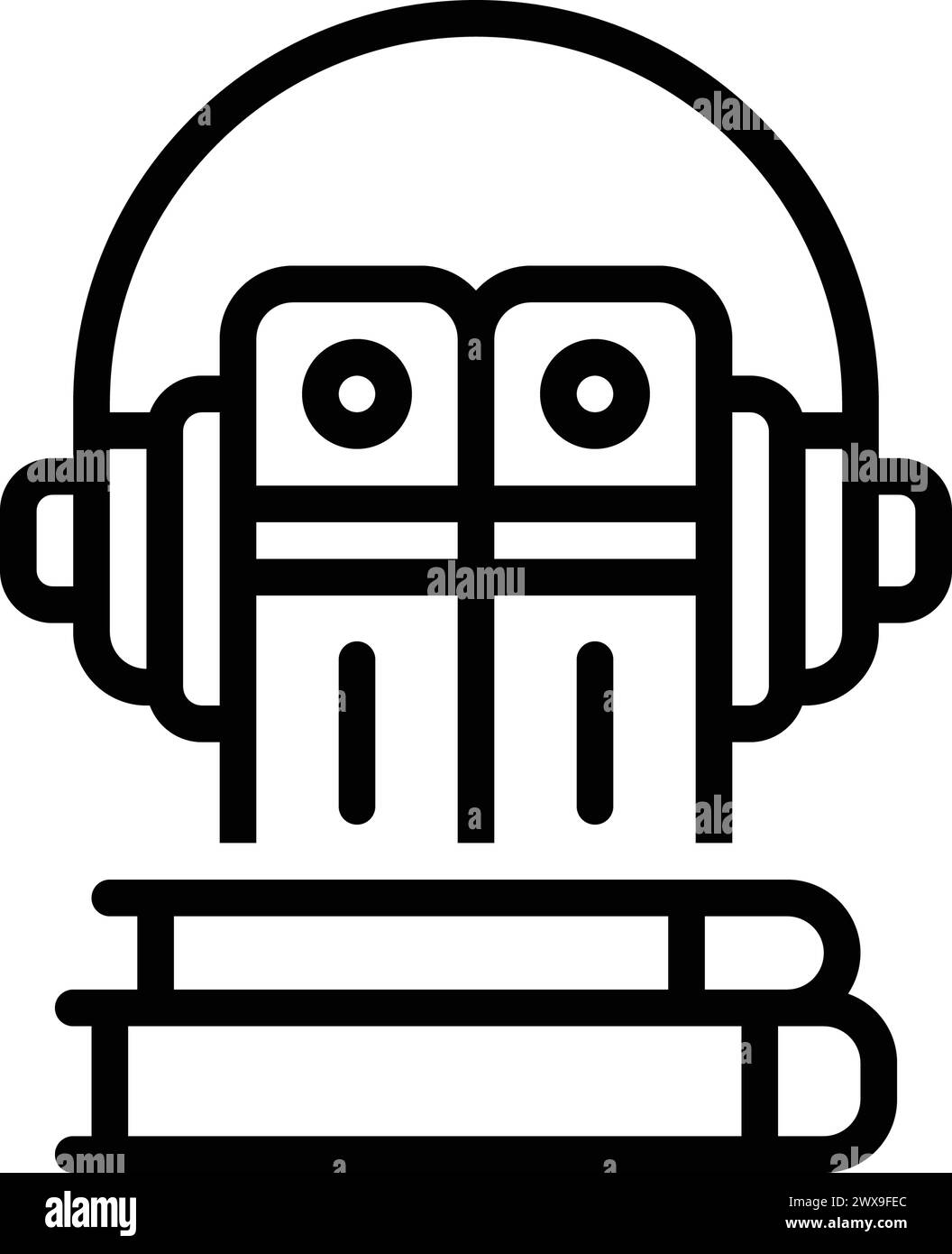 Audio book icon vector Black and White Stock Photos & Images - Alamy