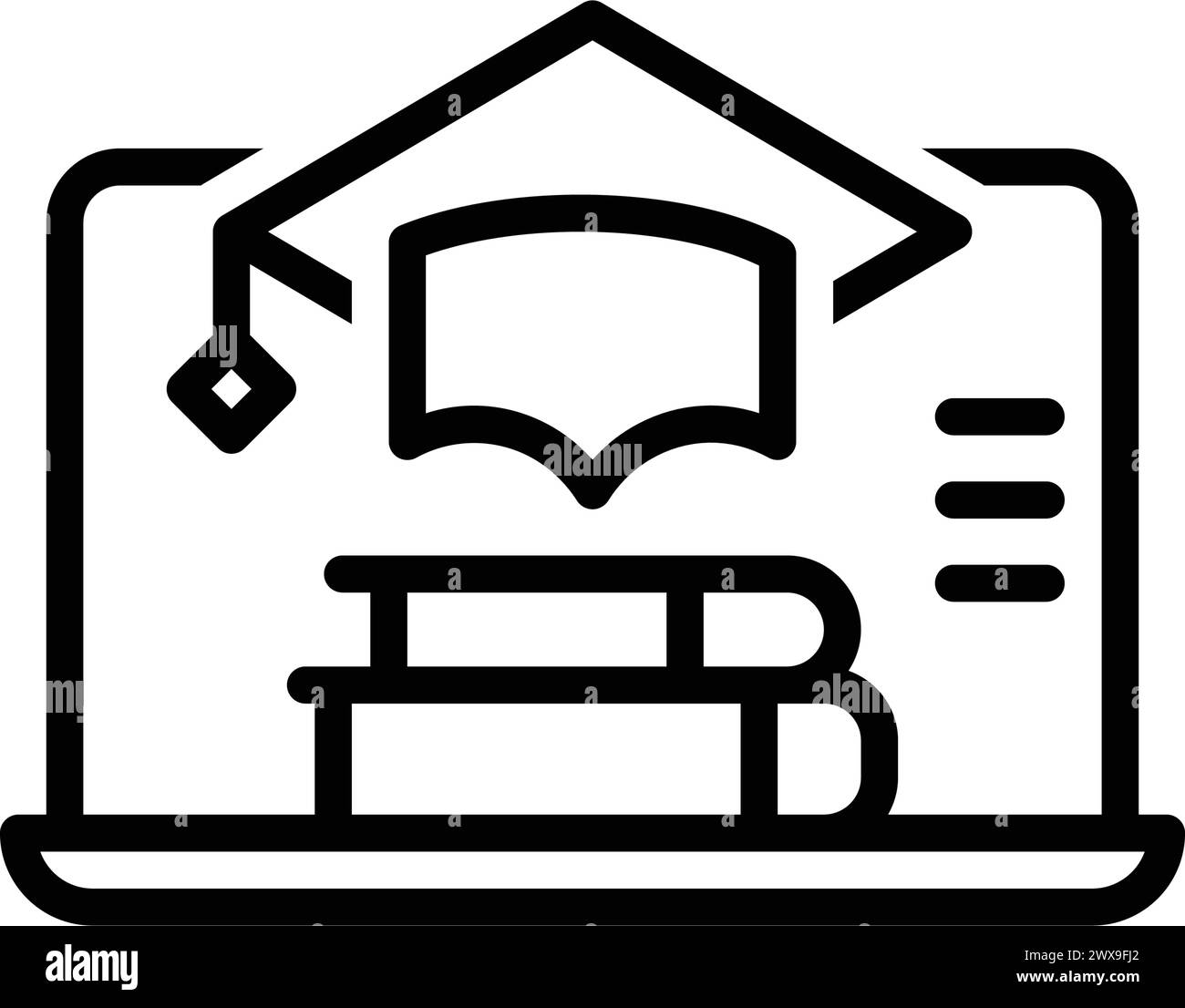 Online course illustration Black and White Stock Photos & Images - Alamy