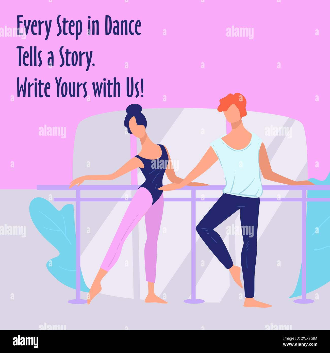 a Ballet Class Dynamic Poster Stock Vector Image & Art - Alamy