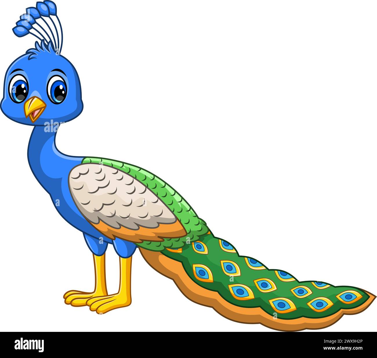 Cartoon peacock hi-res stock photography and images - Alamy