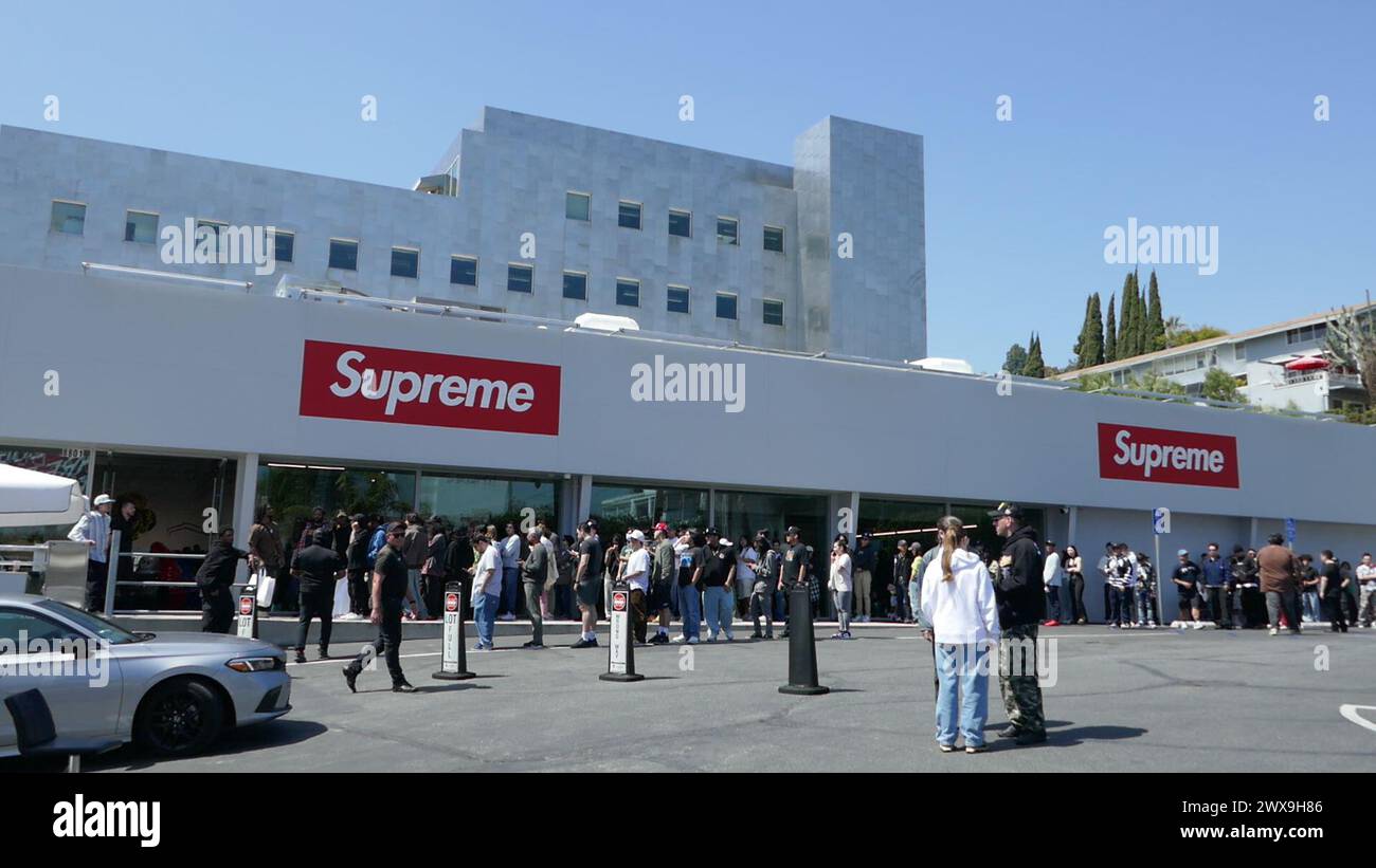 West Hollywood, California, USA 28th March 2024 Supreme Store, the ...