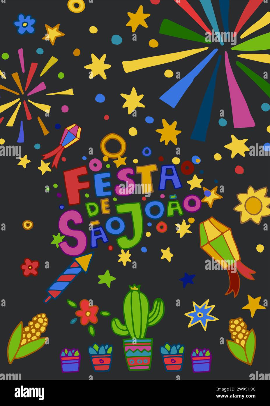 Colorful são joão festival Stock Vector Images - Alamy