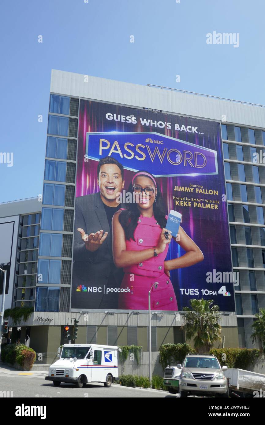 Los Angeles, California, USA 28th March 2024 Password NBC Billboard ...