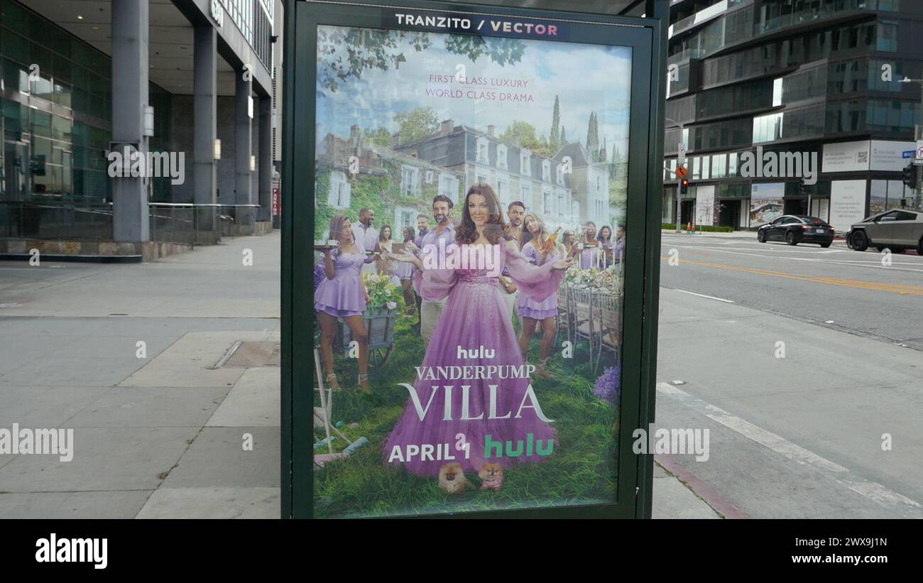 Los Angeles, California, USA 28th March 2024 Vanderpump Villa Bus Stop ...