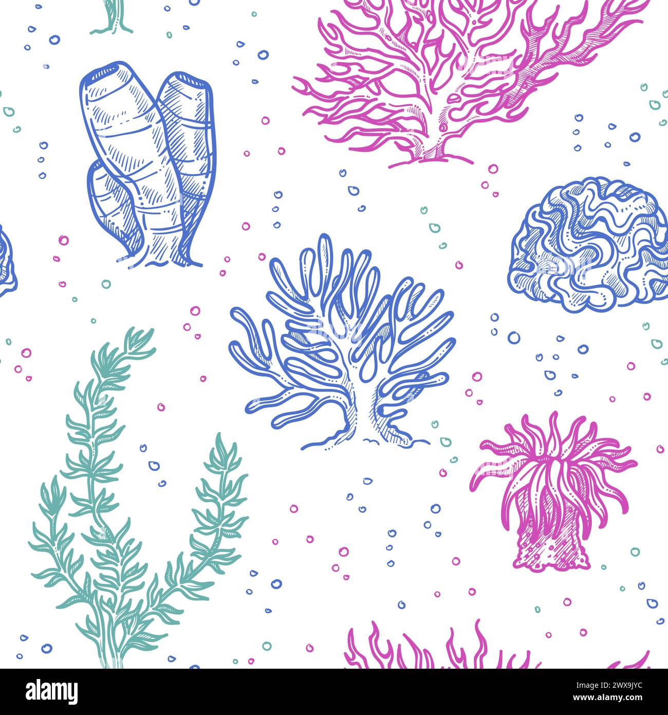 Luminous Aquatic Vegetation Background vector Stock Vector Image & Art ...