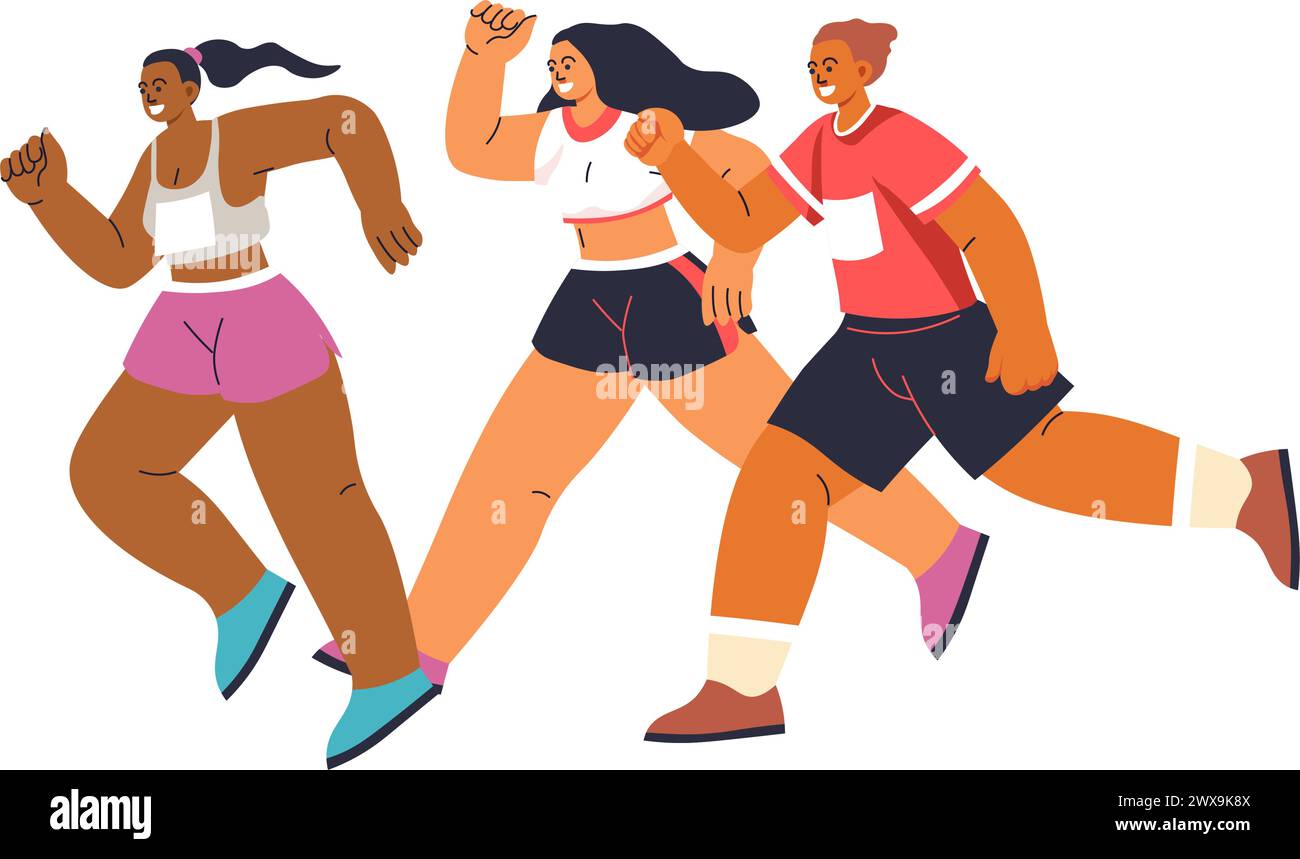 Team runners vector hi-res stock photography and images - Alamy