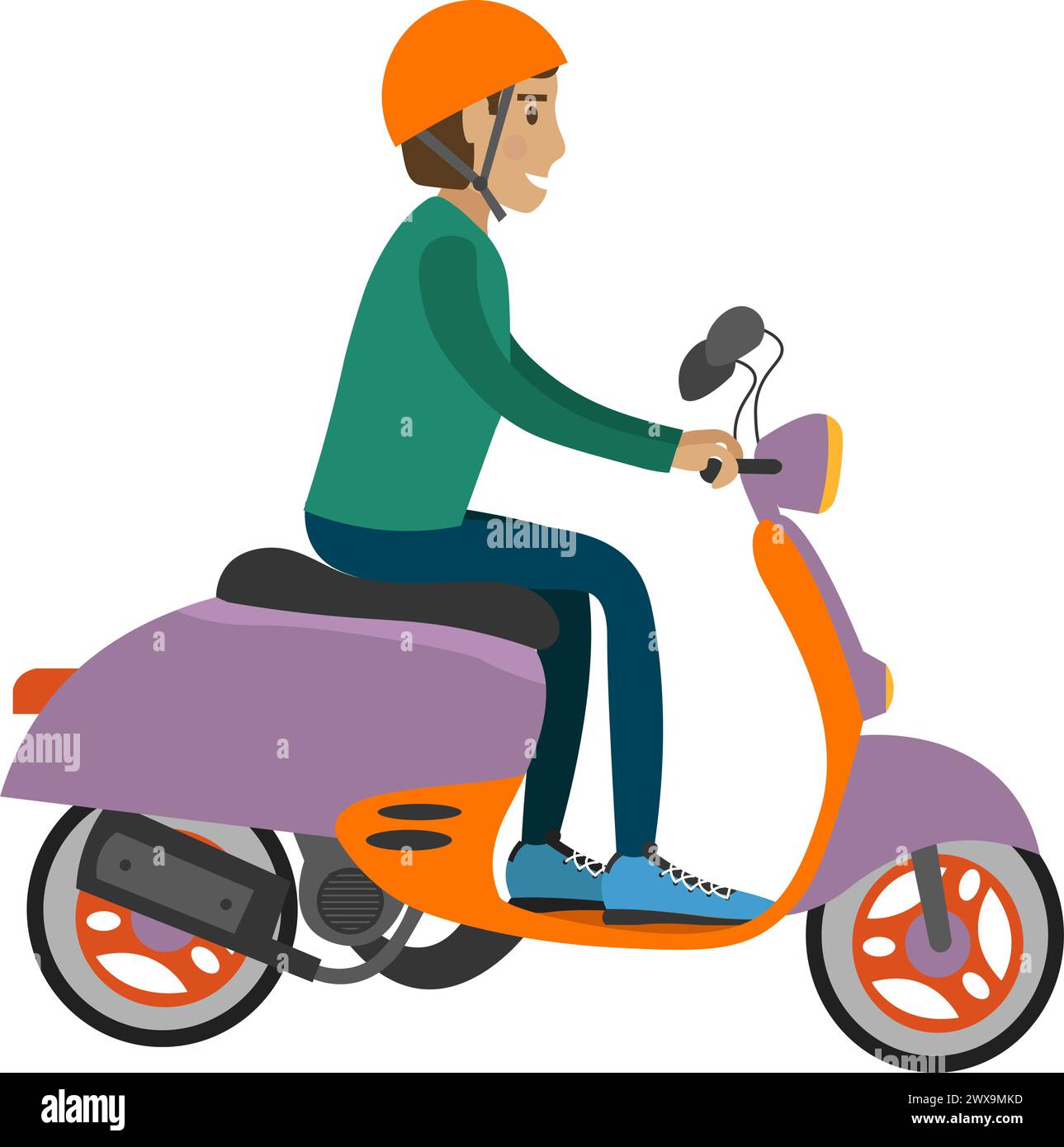Electric scooter commuter Stock Vector Images - Alamy