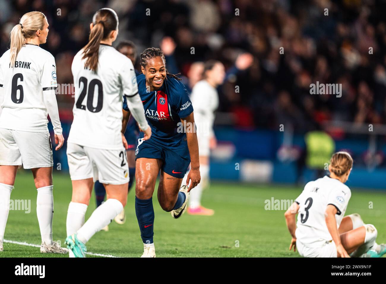 Marie Antoinette KATOTO of PSG celebrating her goal during the UEFA ...