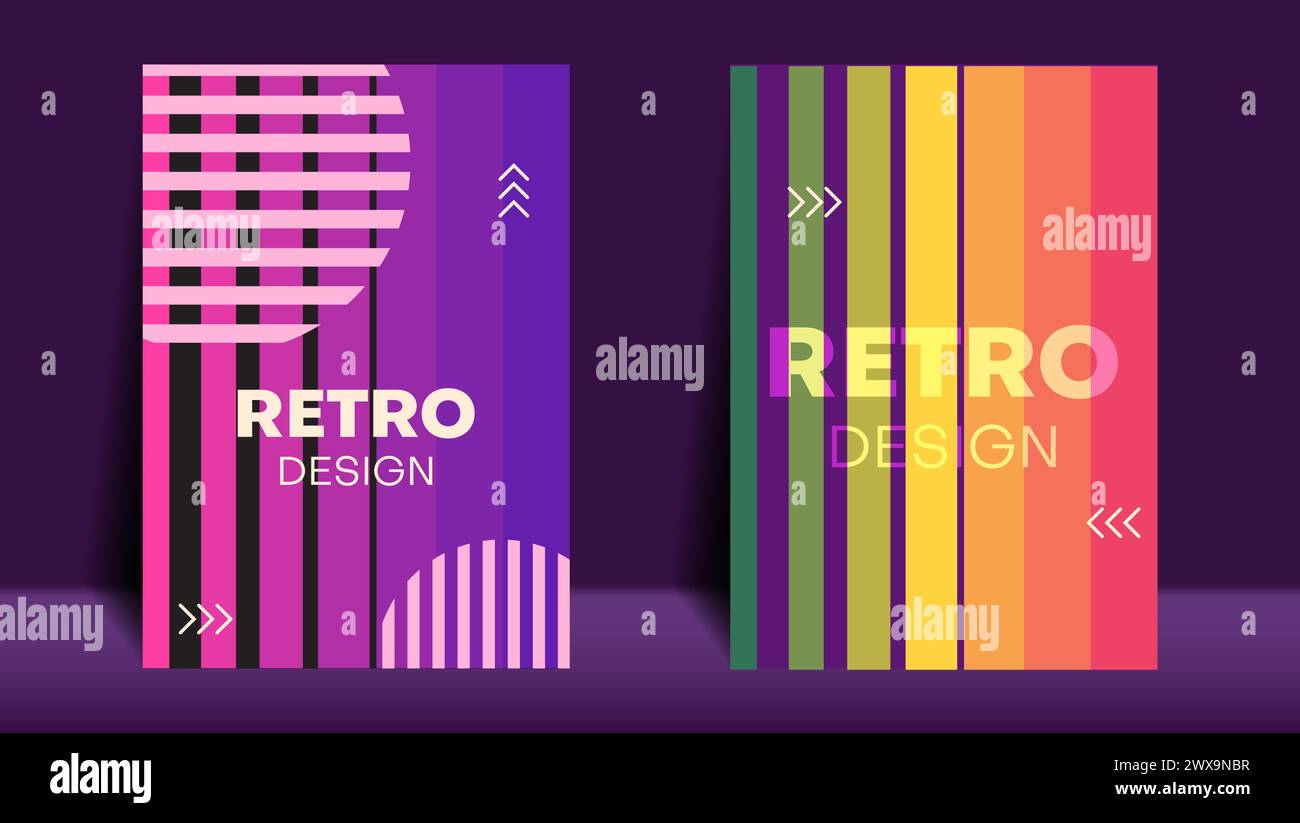 Retro abstract art background for cover or poster design. vector ...