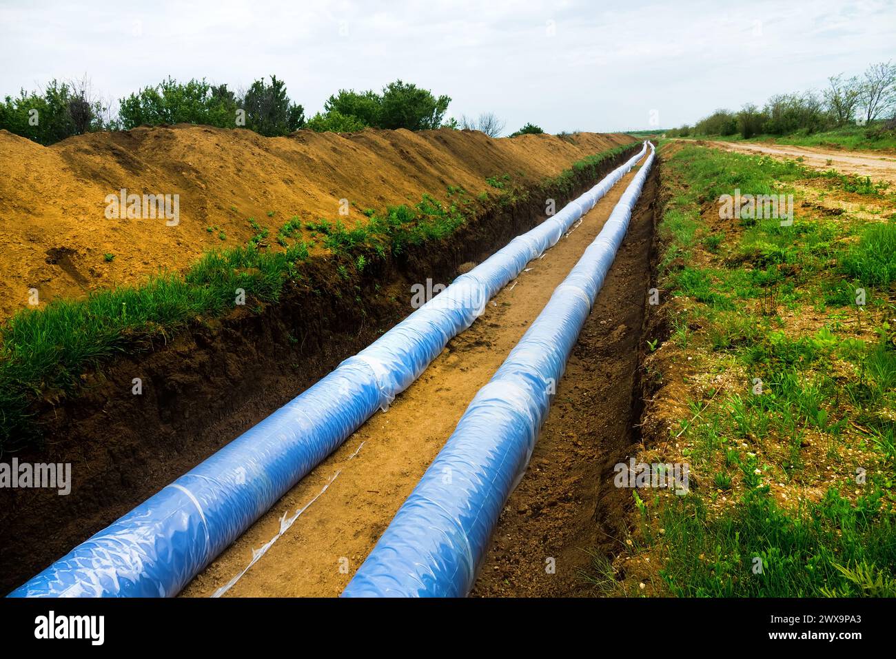 Construction of a water conduct. A double thread of large diameter ...