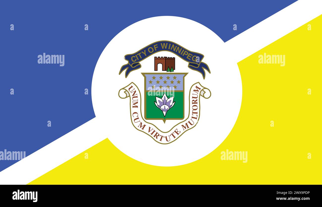 Flag of the city of Winnipeg - Manitoba Stock Photo - Alamy