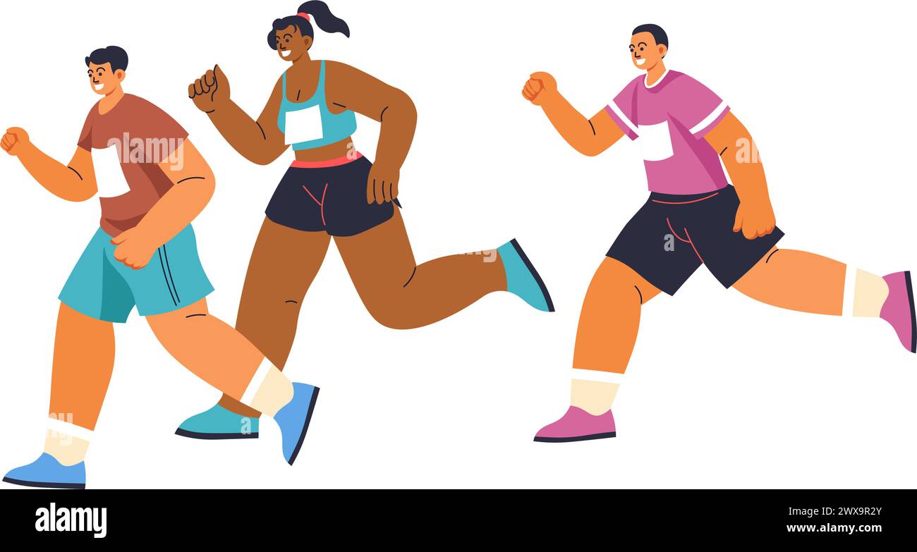 Outdoor marathon athletes Stock Vector Images - Alamy