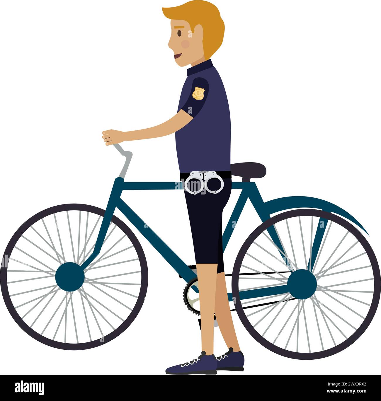 Bicycle officers Stock Vector Images - Alamy