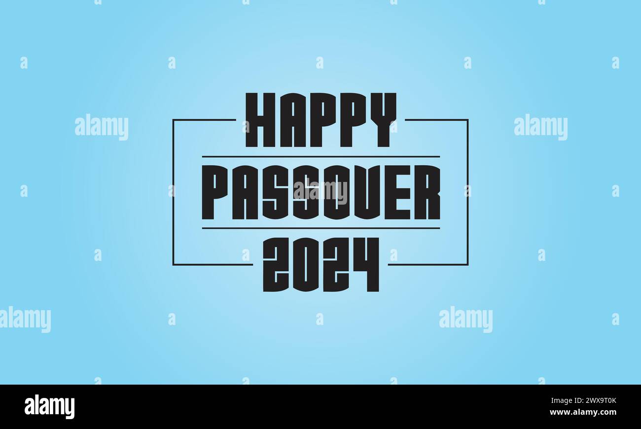 Happy Passover 2024 beautiful text illustration design Stock Vector ...