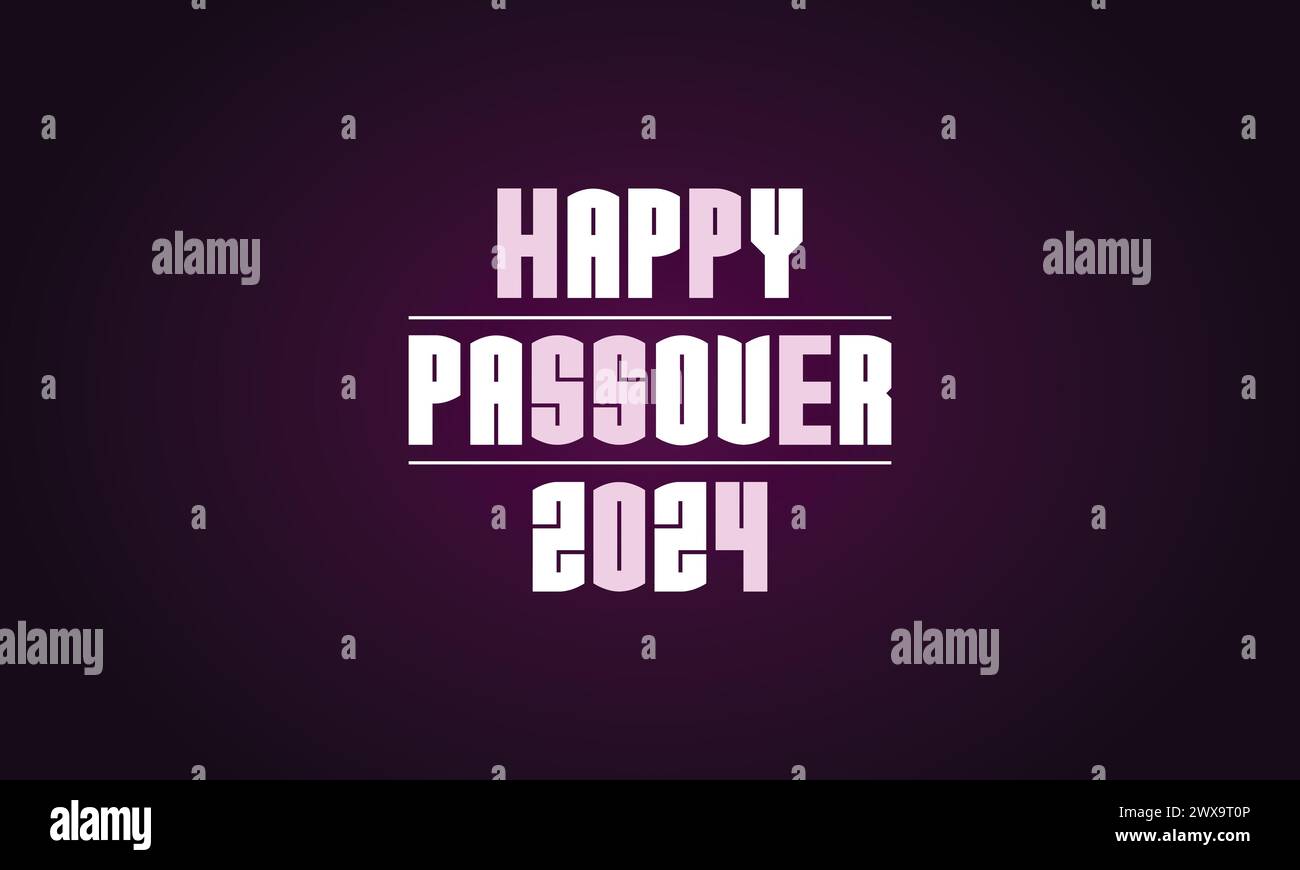 Happy Passover 2024 beautiful text illustration design Stock Vector ...