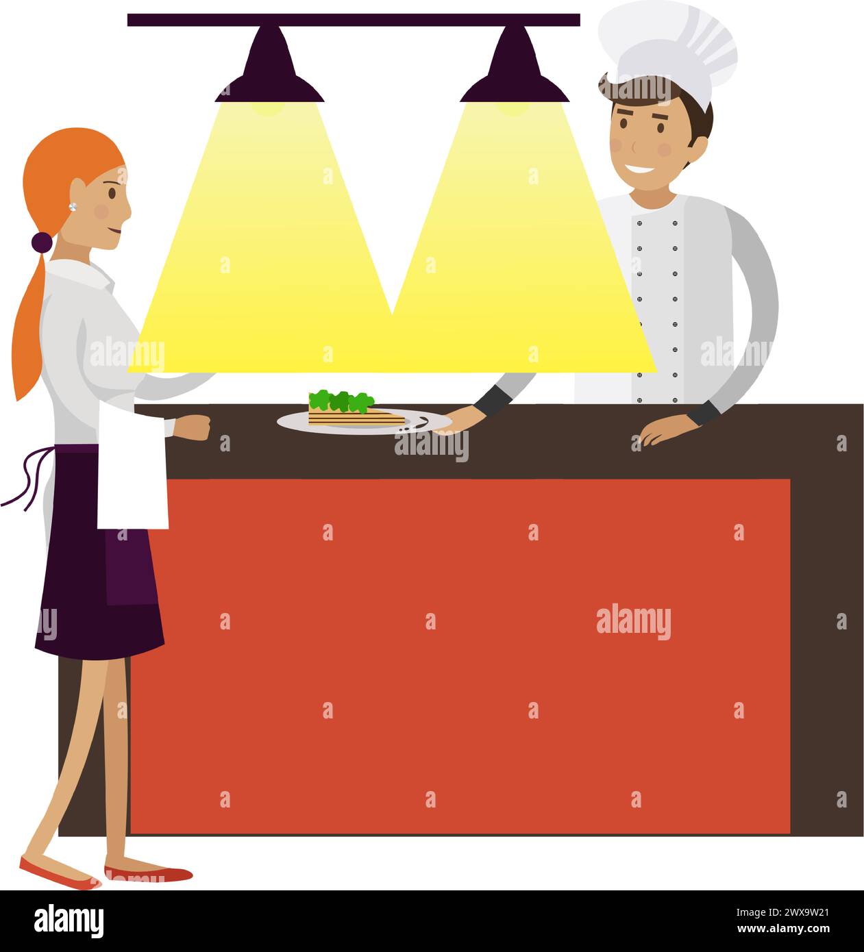 Restaurant plating Stock Vector Images - Alamy