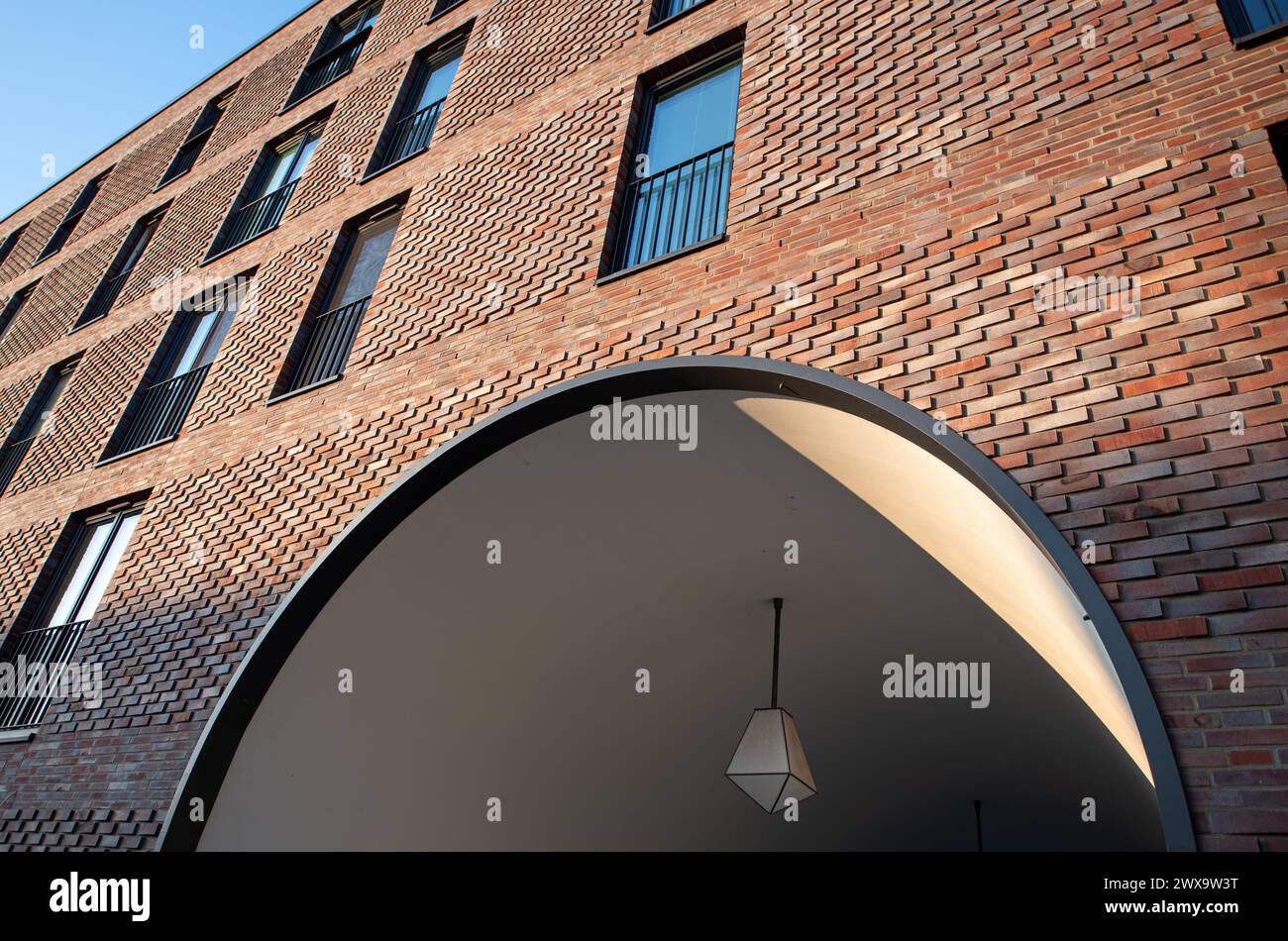 Clinker brick façade decoration in Hamburg's Pergolenviertel district ...
