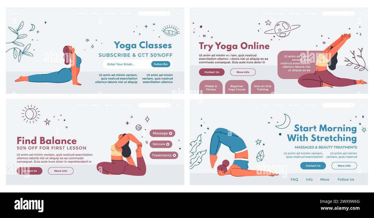 Yoga internet class Cut Out Stock Images & Pictures - Alamy
