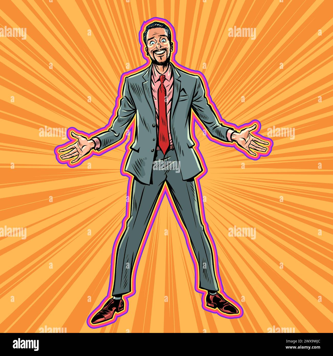Businessman looks camera Stock Vector Images - Alamy
