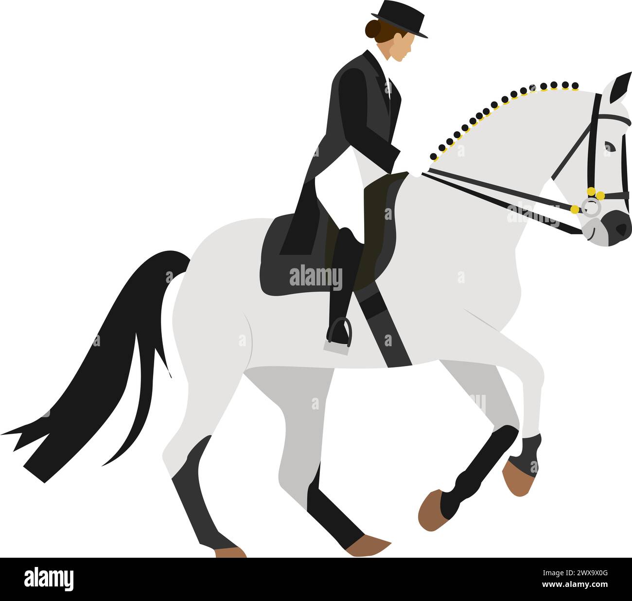 Lady horse rider Stock Vector Images - Alamy
