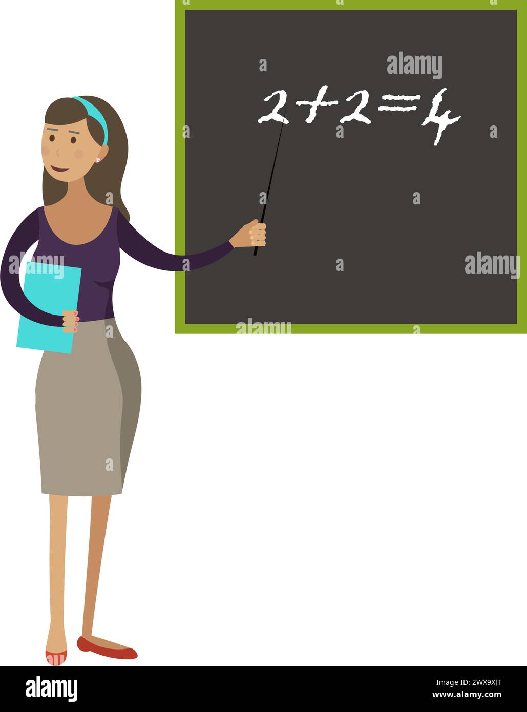 Instructor teaching algebra Stock Vector Images - Alamy
