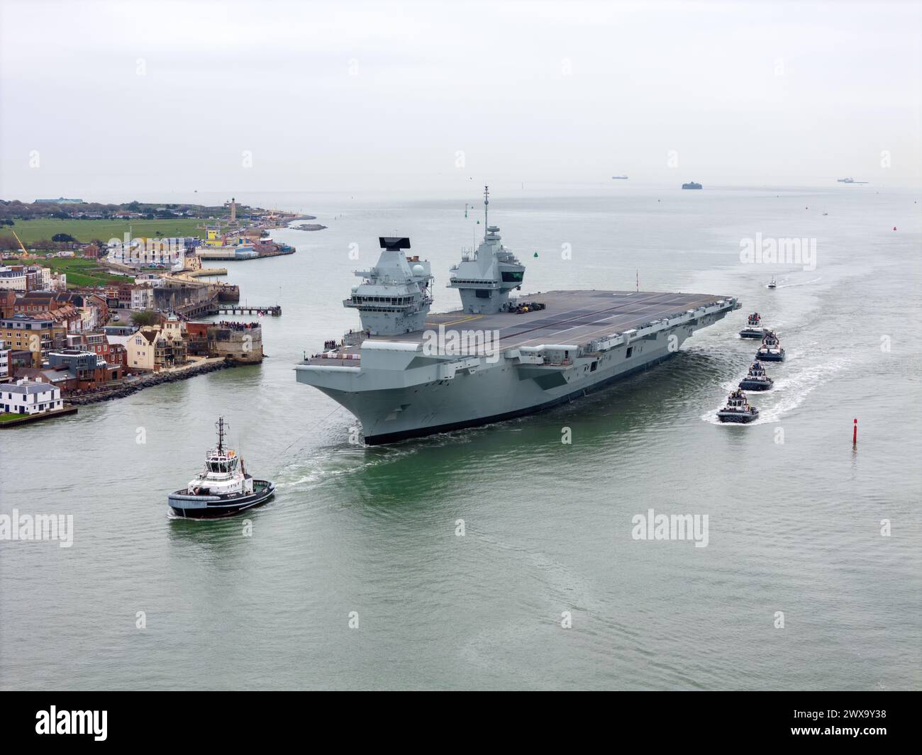 The Royal Navy Queen Elizabeth class aircraft carrier HMS Prince of ...
