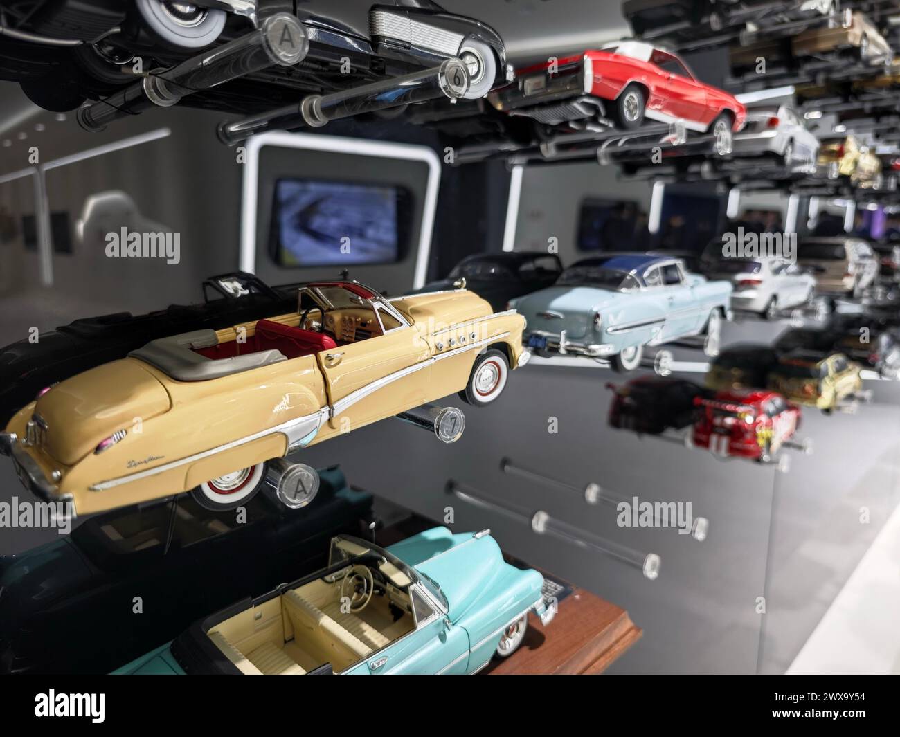 SHANGHAI, CHINA - MARCH 25, 2024 - Models of GM's past vehicles are ...